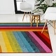 JONATHAN Y Kingdarr Rainbow Contemporary Stripe Multi Area Rug - Bed ...