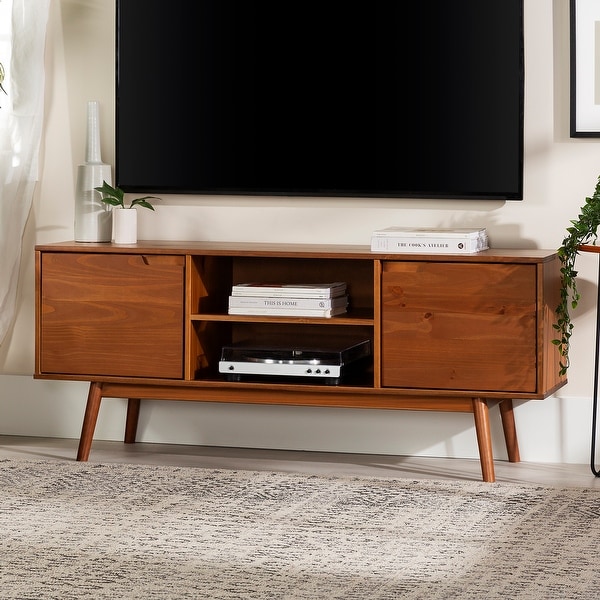 Middlebrook 58 inch Mid Century Solid Wood TV Stand