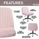 Pink Criss Cross Chair Wide Padded Seat Adjustable Swivel Office Chair ...