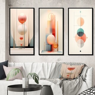 Designart "Obsequious Traditions Retro Pink Illustration II" Modern ...