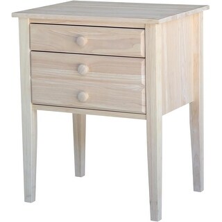 Accent Table With Drawers, Solid Real Wood, Sturdy Parawood, DIY, Paint ...