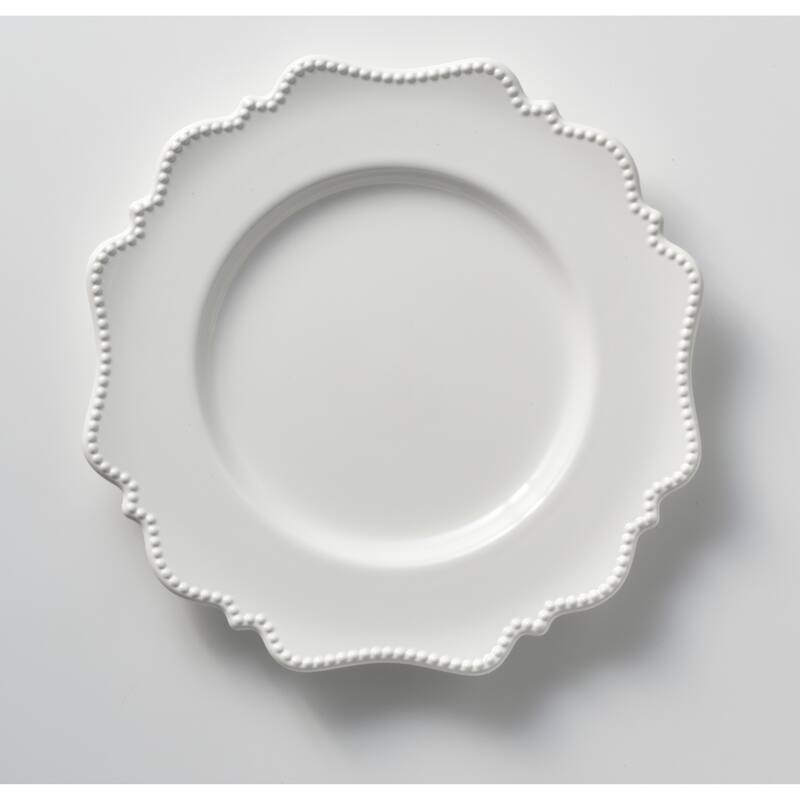Red Vanilla Pinpoint White Dinner Plate 11" (Set of 6) - On Sale ...