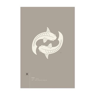 Pisces Illustrations Animals Fish Minimal Symbols Art Print/Poster ...
