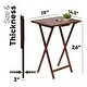 PJ Wood Folding TV Tray Tables w/ Compact Storage Rack, Honey Oak, 5 ...