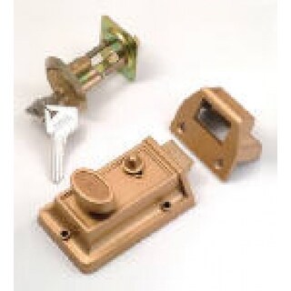 First Watch Security 1105 Night Latch & Locking Cylinder, Brass - Bed ...