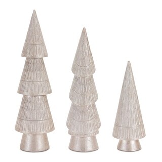 Ivory Etched Pine Tree (Set of 3) - Bed Bath & Beyond - 40833290