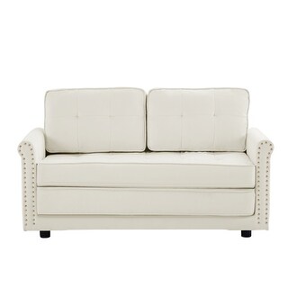 Velvet Sleep Sofa Bed with Side Pocket Couch for Livingroom Loveseat ...