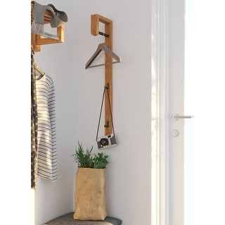 Scandinavian Solid Oak Coat Rack - Bed Bath & Beyond - 36290871