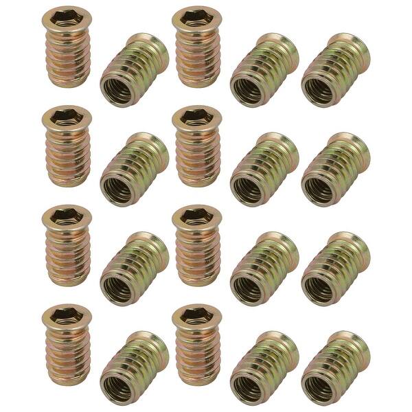 20pcs M8x20mm Zinc Plated Hex Socket Drive Countersunk Head Insert Nut ...