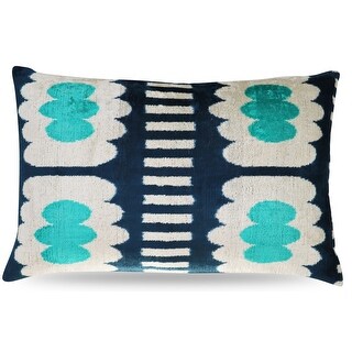 Canvello Abstract Turquoise Blue Throw Pillow - 16x24 in - 16"x24 ...