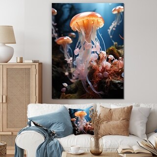 Designart "Animal Jellyfish Portrait I" Jellyfish Wall Art Prints - Bed ...