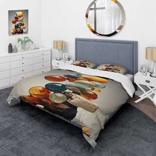 Designart "Abstract geometric marbles pyramid IV" Abstract Modern ...