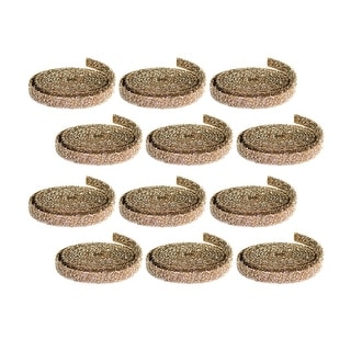 Gold Glitter Rope Ribbon (Set of 12 Rolls) - Bed Bath & Beyond - 39006750