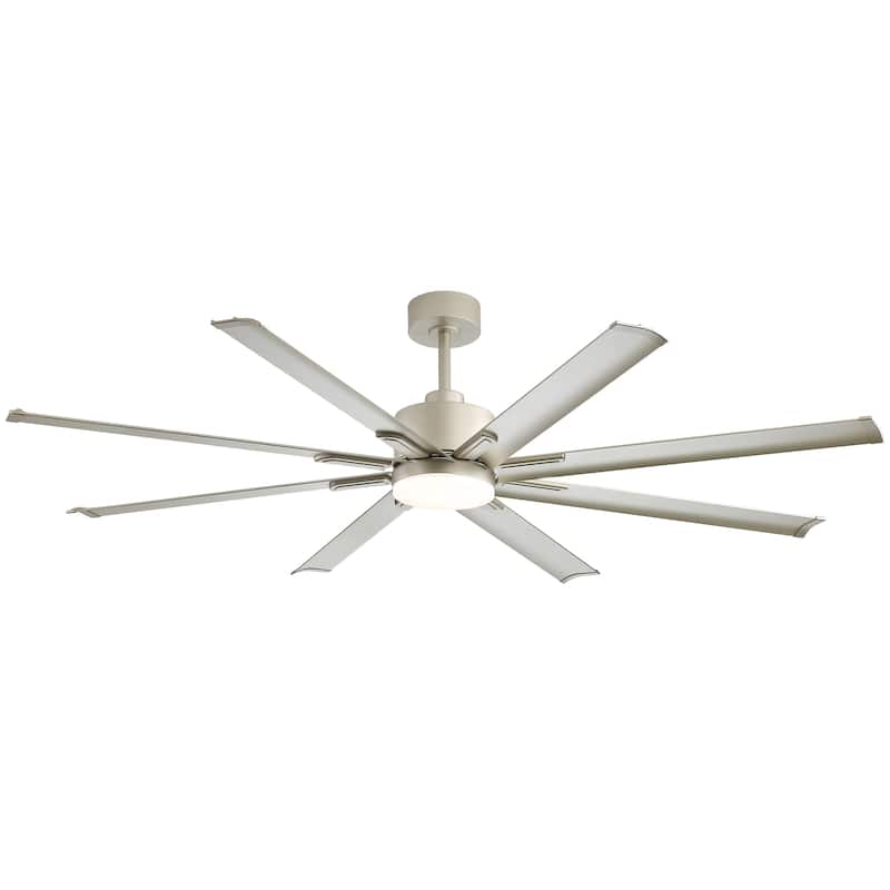 84" LED Large Ceiling Fan with Light Kit and Remote-8 Aluminum Blade ...
