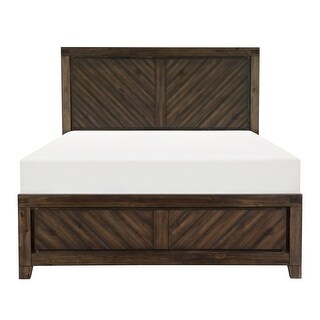 Marcille Rustic Cherry Panel Bed - Bed Bath & Beyond - 39585380