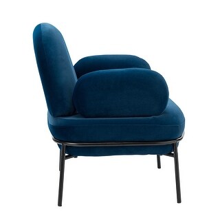 Velvet Padded Seat Accent Chairs Lounge Chairs, Living Room Recessed ...