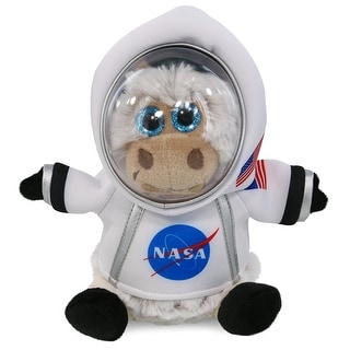 DolliBu Sitting Cow Astronaut Plush Toy w/ Space Helmet and NASA Suit ...