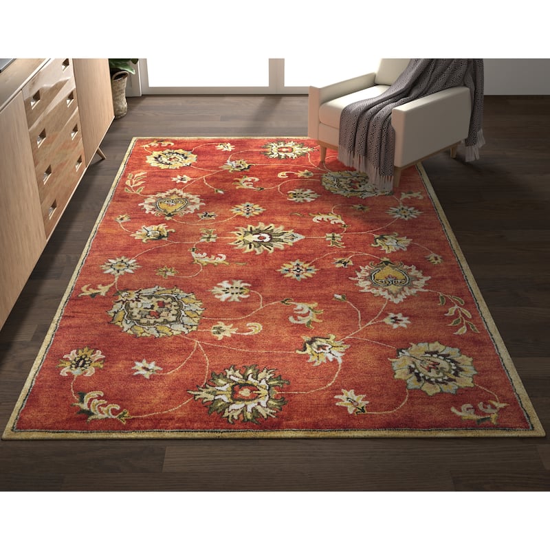 Domani Alexandria Grey/Mocha Traditional Hand-tufted Wool Area Rug ...