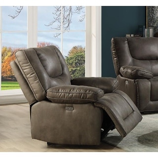 Modern Metal Recliner Power Motion Reclining Function USB Port and ...
