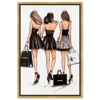 The Shopping Muse I Canvas Glam Illustration Art by Art Remedy - Bed ...