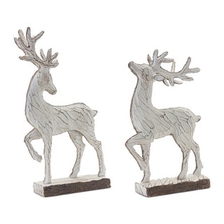 Carved Deer Décor (Set of 2) - Bed Bath & Beyond - 37971299
