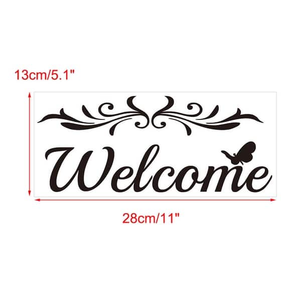 Welcome Wall Sticker Removable PVC Art Decals Door Home Office Decor ...