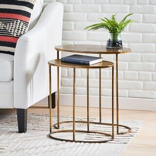 Wilsey Handcrafted Oval Nesting Tables by Christopher Knight Home - Bed Bath & Beyond - 33457723