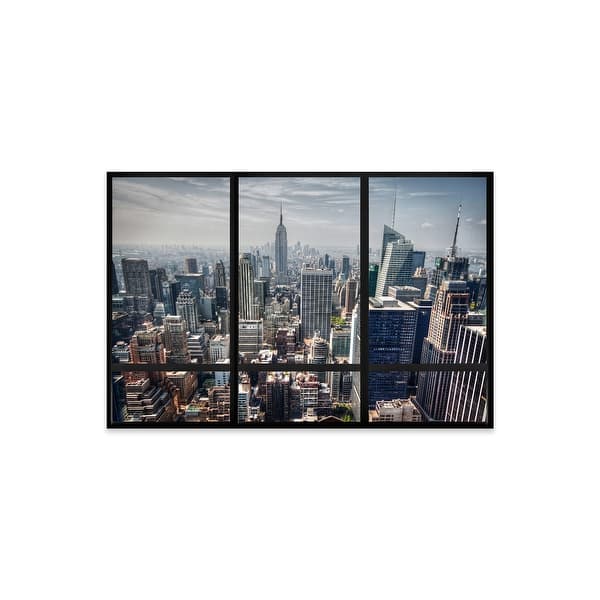 New York City Skyline Window View Print On Acrylic Glass by Unknown ...