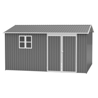 12x10 FT Outdoor Storage Shed, Large Garden Tool Sheds Outdoor with ...