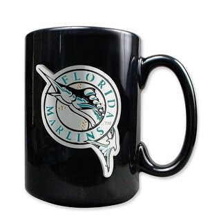 MLB Miami Marlins 15 Oz. Black Ceramic Mug - Bed Bath & Beyond - 36202237