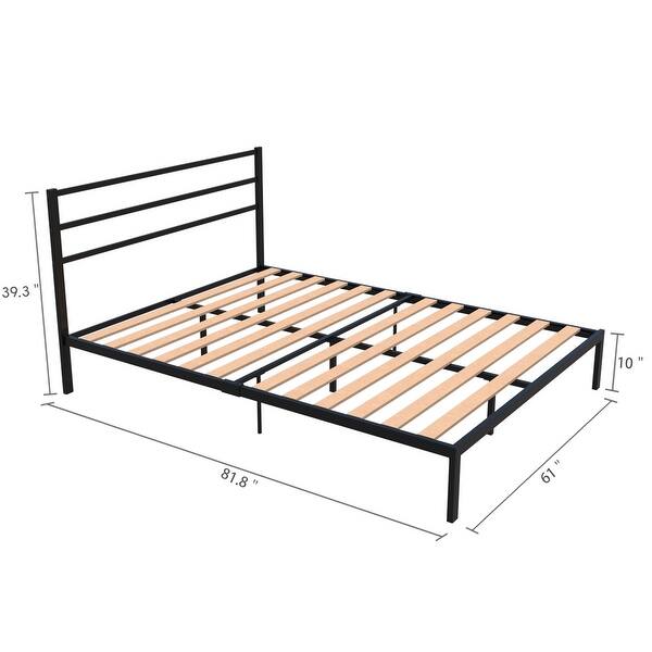 Vintage Style Black Metal Bed Frame Metal Bed Set,Heavy Duty Steel ...