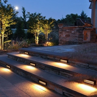 Low Voltage LED Step Lights Outdoor, 12V 3.5W Landscape Stair Lights ...