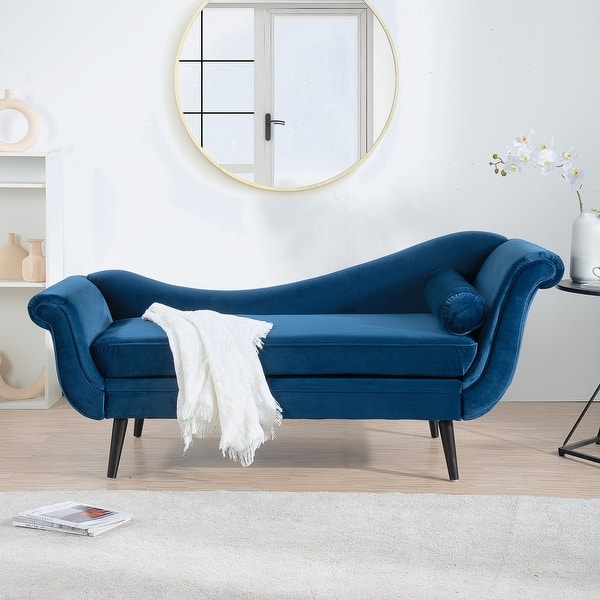 Modern Chaise Lounge with Scroll Arm For Living Room - Bed Bath ...