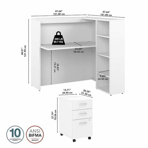 Studio C 48W Cubicle Desk with Drawers by Bush Business Furniture - Bed ...