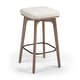 Set of 2 Beckham Beige Woven Fabric Backless Counter Stool with Natural ...