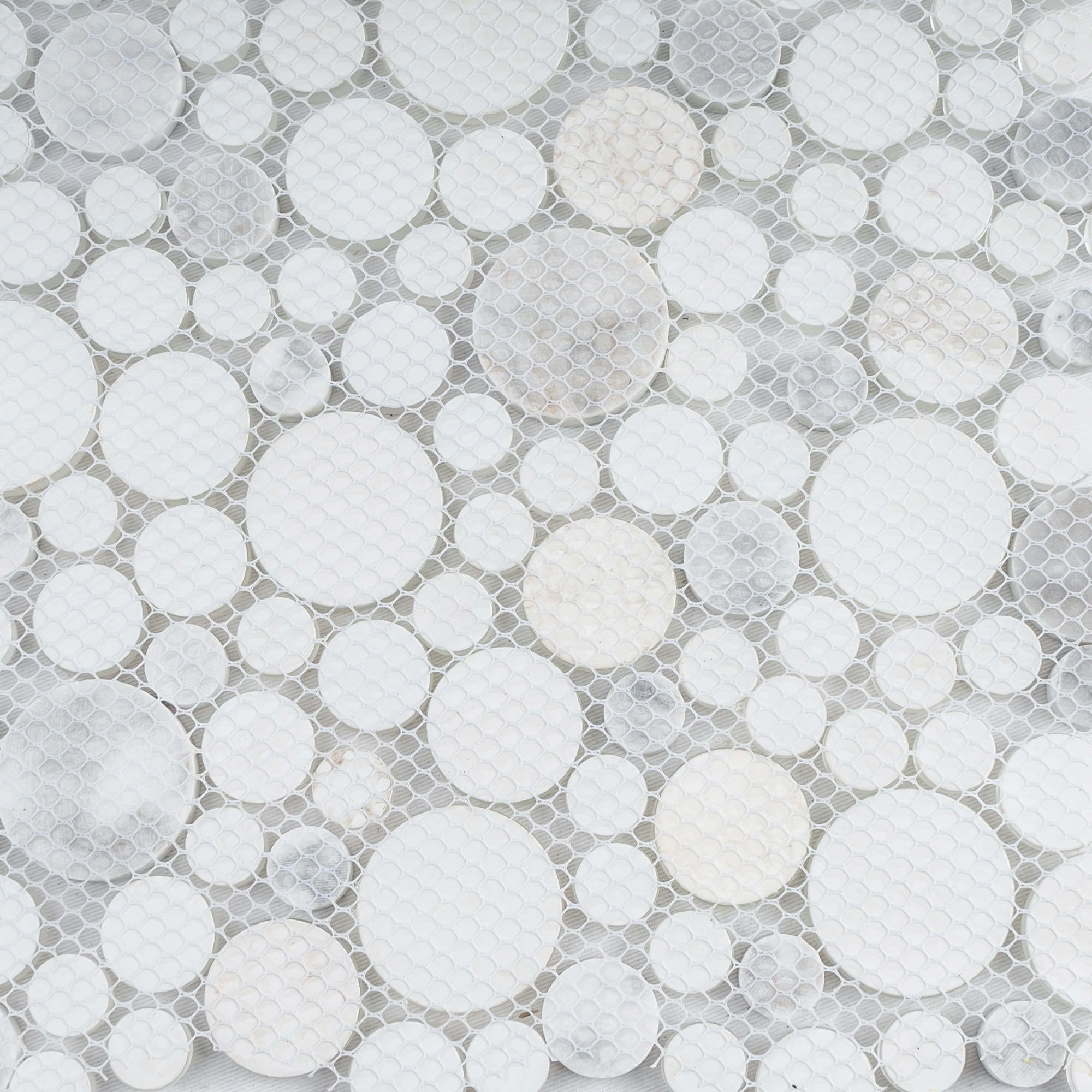 white bubble wall tiles