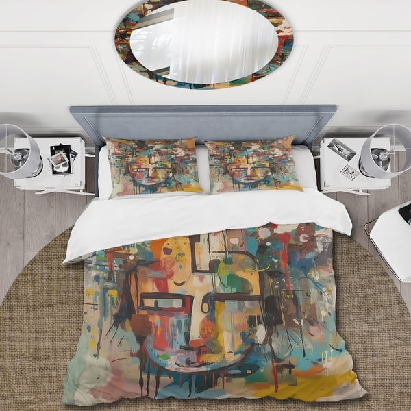 abstract face bedding