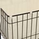 Black Metal Deep Set Wire Basket Storage Cart with Wheels and Fabric ...