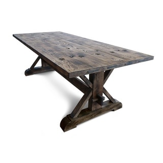 TAVERNA-1871 Solid Wood Dining Table - Rustic Oak - Bed Bath & Beyond ...