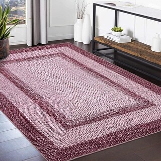 Area Rug Modern Bordered 9x12 Print Area Rug - 9' x 12' - Bed Bath ...
