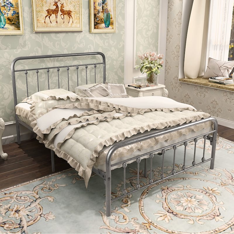 rustic metal bed frame