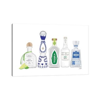 iCanvas "Tequila Bottles Illustration" by LindseyKayCo Canvas Print ...