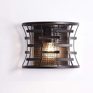 Rustic industrial net mesh wall sconce light fixture - Bed Bath ...