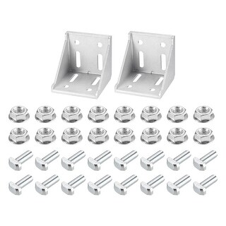 2 Set 8080 Inside Corner Bracket Gusset Mount Kits, 78x78x79mm - Bed Bath & Beyond - 37364919