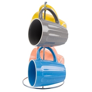 4 Piece Mug Set With Metal Hanger Stand - Bed Bath & Beyond - 40749812