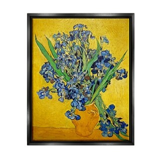 Stupell Vaas met Irissen Vincent van Gogh Iris Flower Painting Floater ...