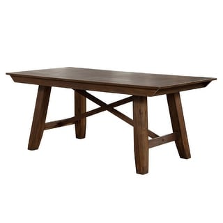 Brian 72 Inch Rectangular Dining Table, Solid Acacia Wood, Dark Oak ...