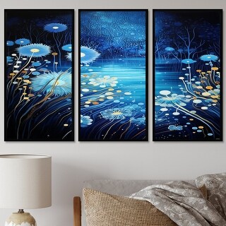 Dandelion Pappus Mysterious Misty Blue River In The Night - Dandelion ...