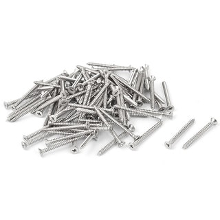 M2.9 x 32mm Cross Head Countersunk Self Tapping Screw Fasteners 100 Pcs ...