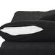 Black Commix Down Filled Overstuffed Sectional Sofa with Ottoman - Bed ...